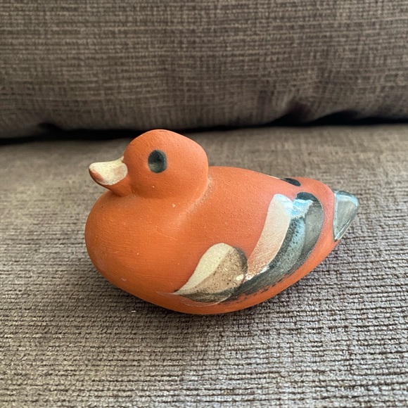 Vintage | Accents | Vintage Miniature Red Clay Handmade Hand Painted ...